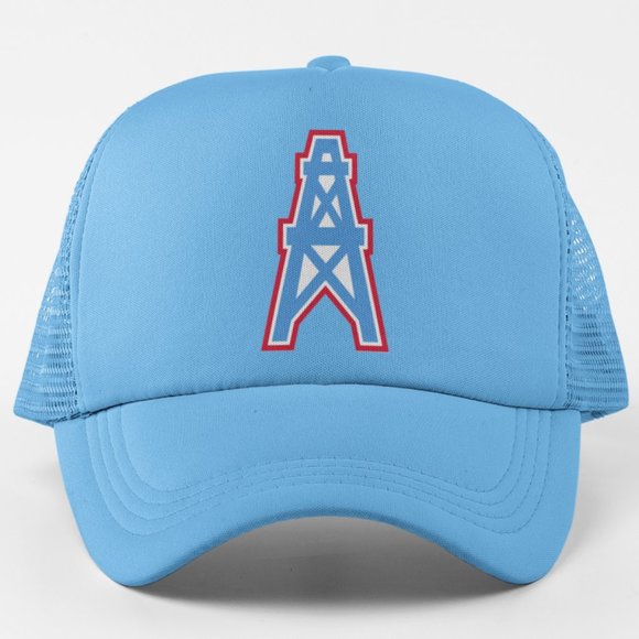 Accessories | New Houston Oilers Foam Trucker Snapback Hat Light Blue ...